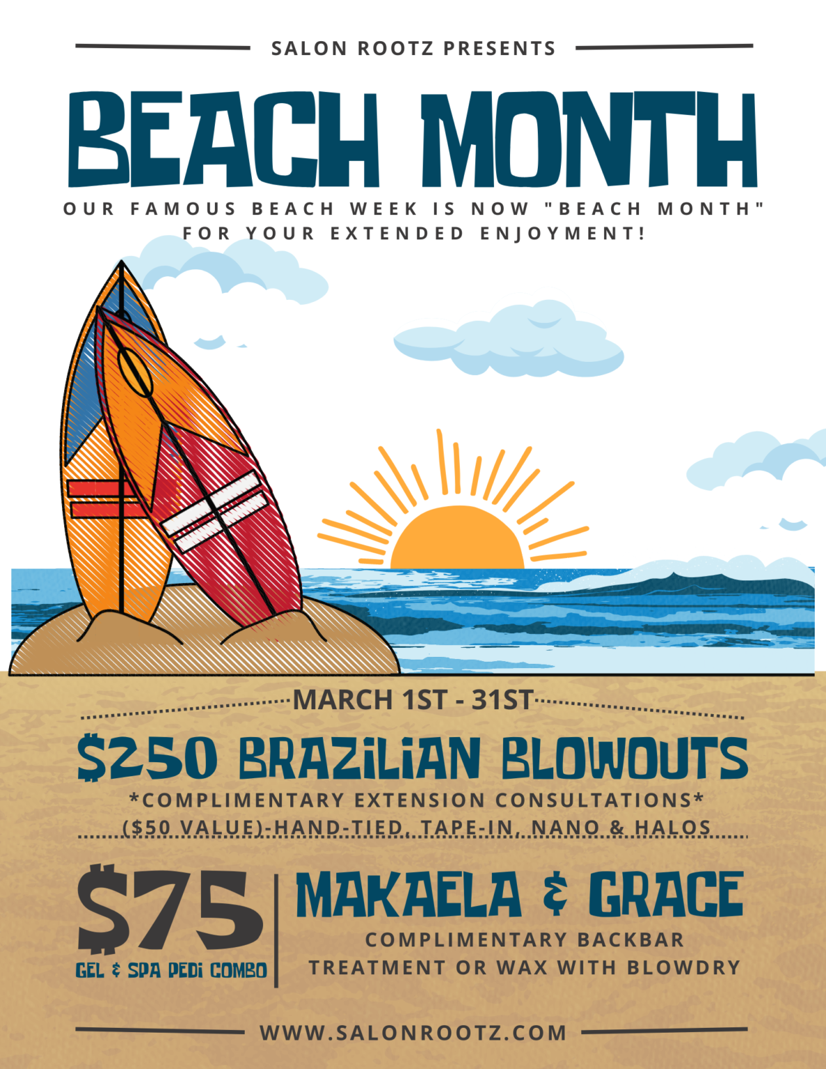 BEACH WEEK IS NOW BEACH MONTH! – Salon Rootz